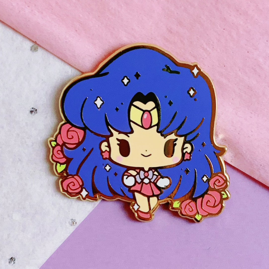 Moon Girls Anime Enamel Pins Cute Kawaii Chibi Magical Girl - Etsy UK