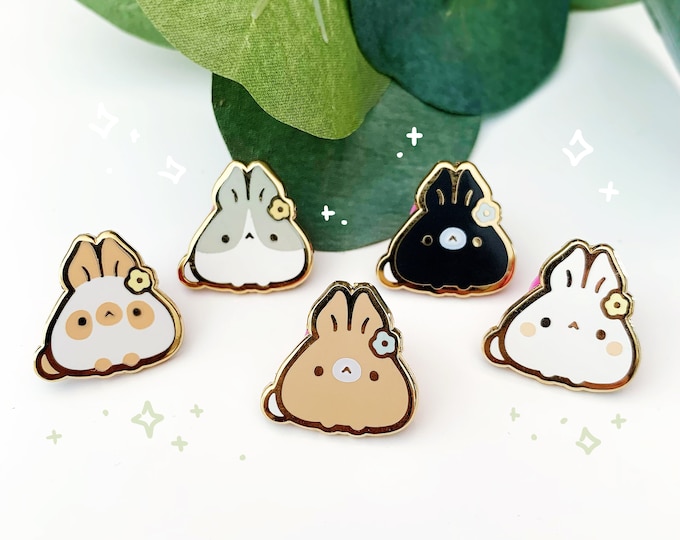 Bunny Mini Enamel Pins | Cute Easter Kawaii Board Filler Pins, Tiny ...