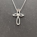 Diamond Halo Cross: Sterling Silver Pendant Necklace, 18" Chain - Etsy