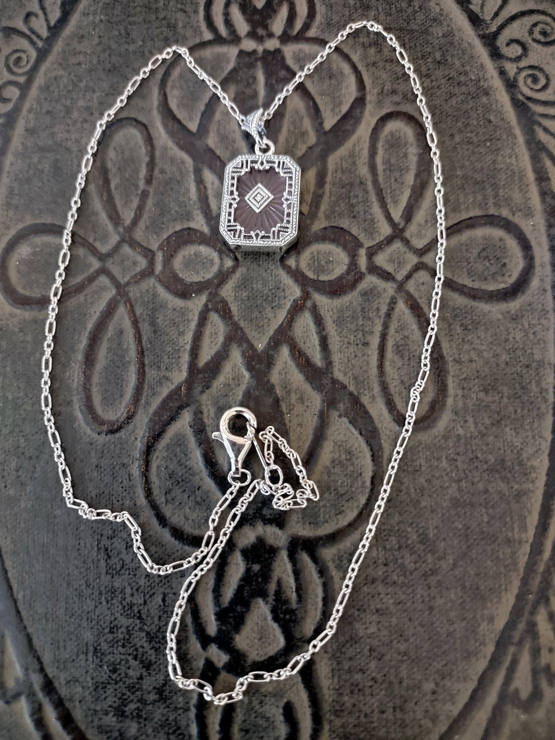 Art Deco Style Pink Camphor Glass With Sunray Pattern and 18 Paperclip ...