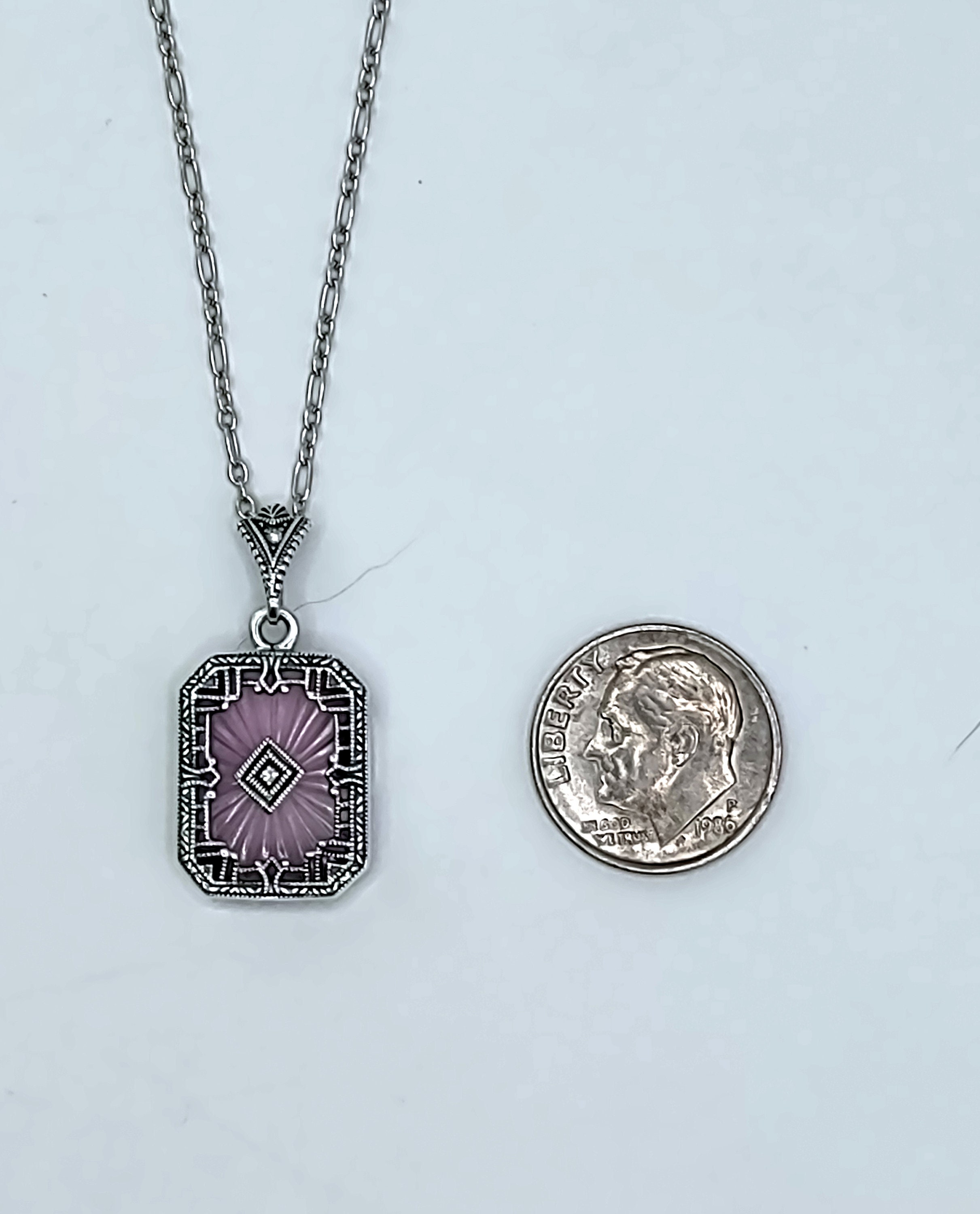 Art Deco Style Pink Camphor Glass With Sunray Pattern and 18 Paperclip ...