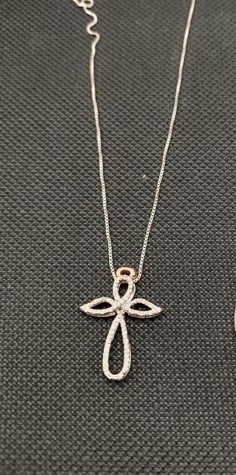 Diamond Halo Cross, Sterling Silver Diamond Halo Cross With 18 Chain ...