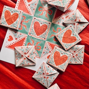 Victorian Puzzle Purse: Printable Valentine's Day Love Notes (PDF) - Etsy
