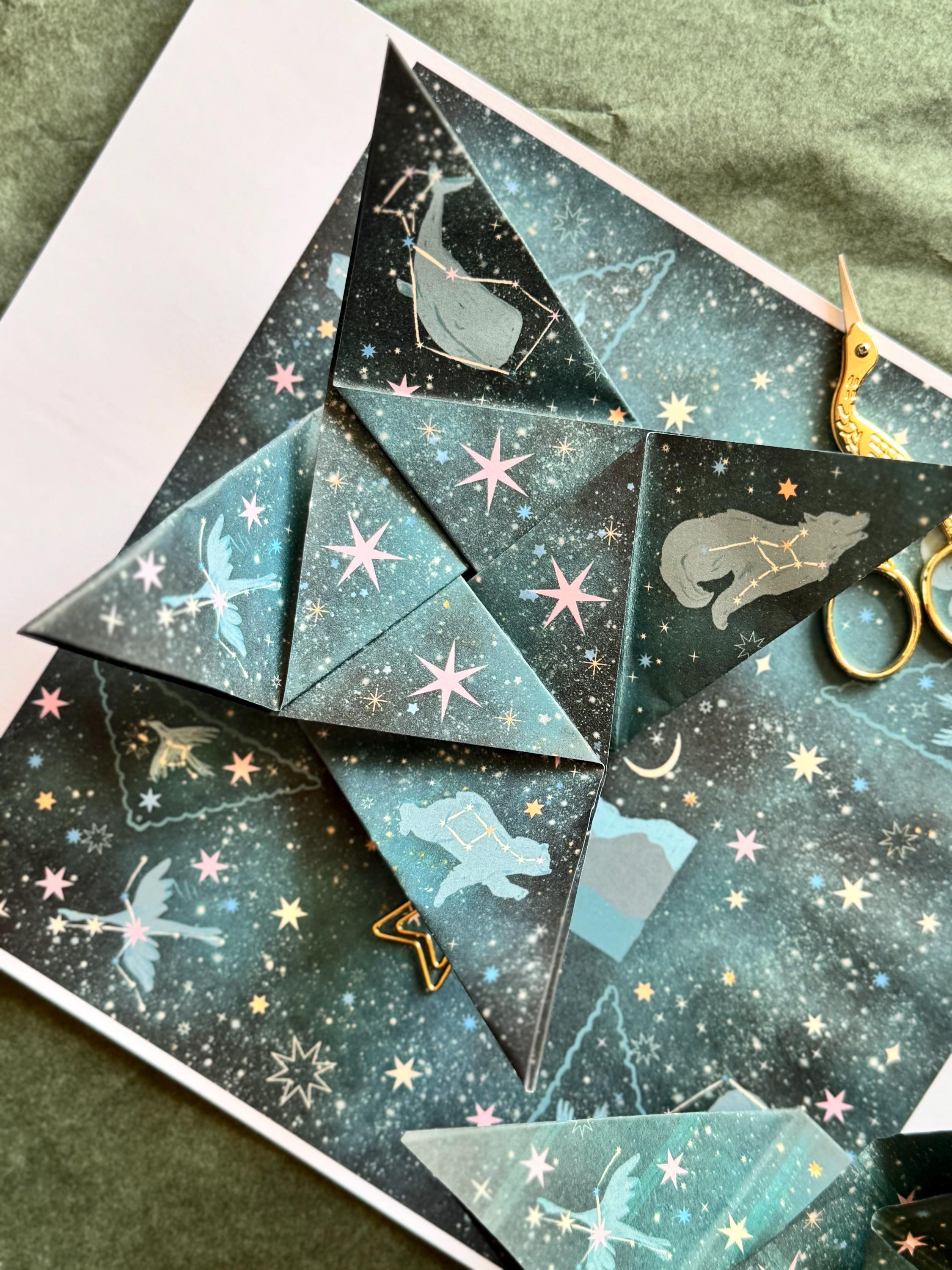Celestial Puzzle Purse: Origami Starry Galaxy Keepsake (PDF Pattern) - Etsy