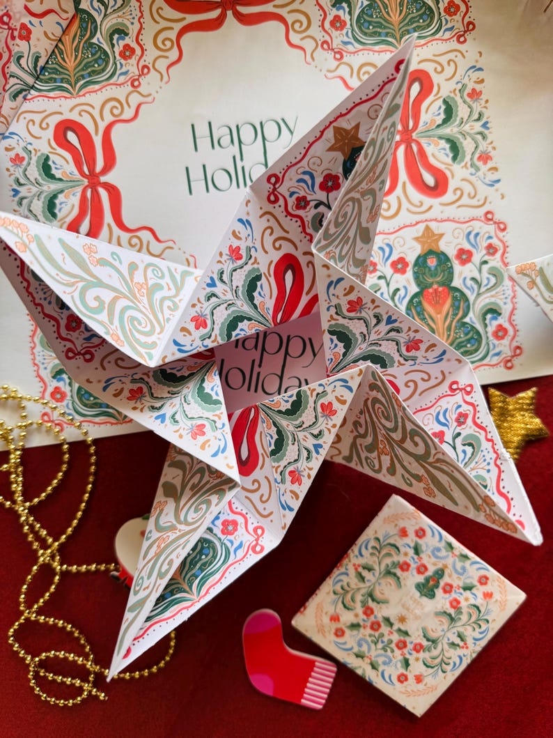 Victorian Christmas Puzzle Purse | Printable Holiday Gift (PDF) - Etsy ...