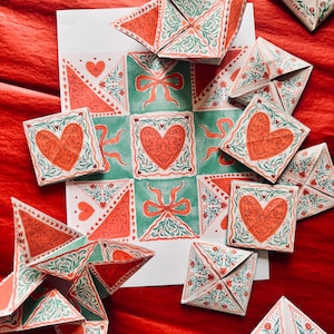 Victorian Puzzle Purse: Printable Valentine's Day Love Notes (PDF) - Etsy