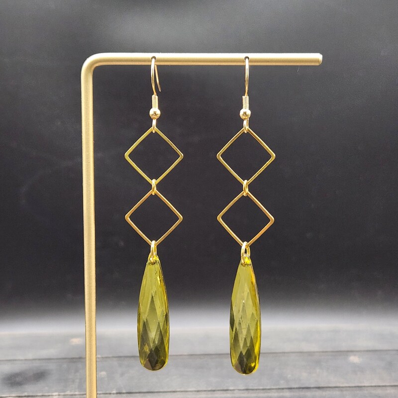 Green Earrings - Etsy