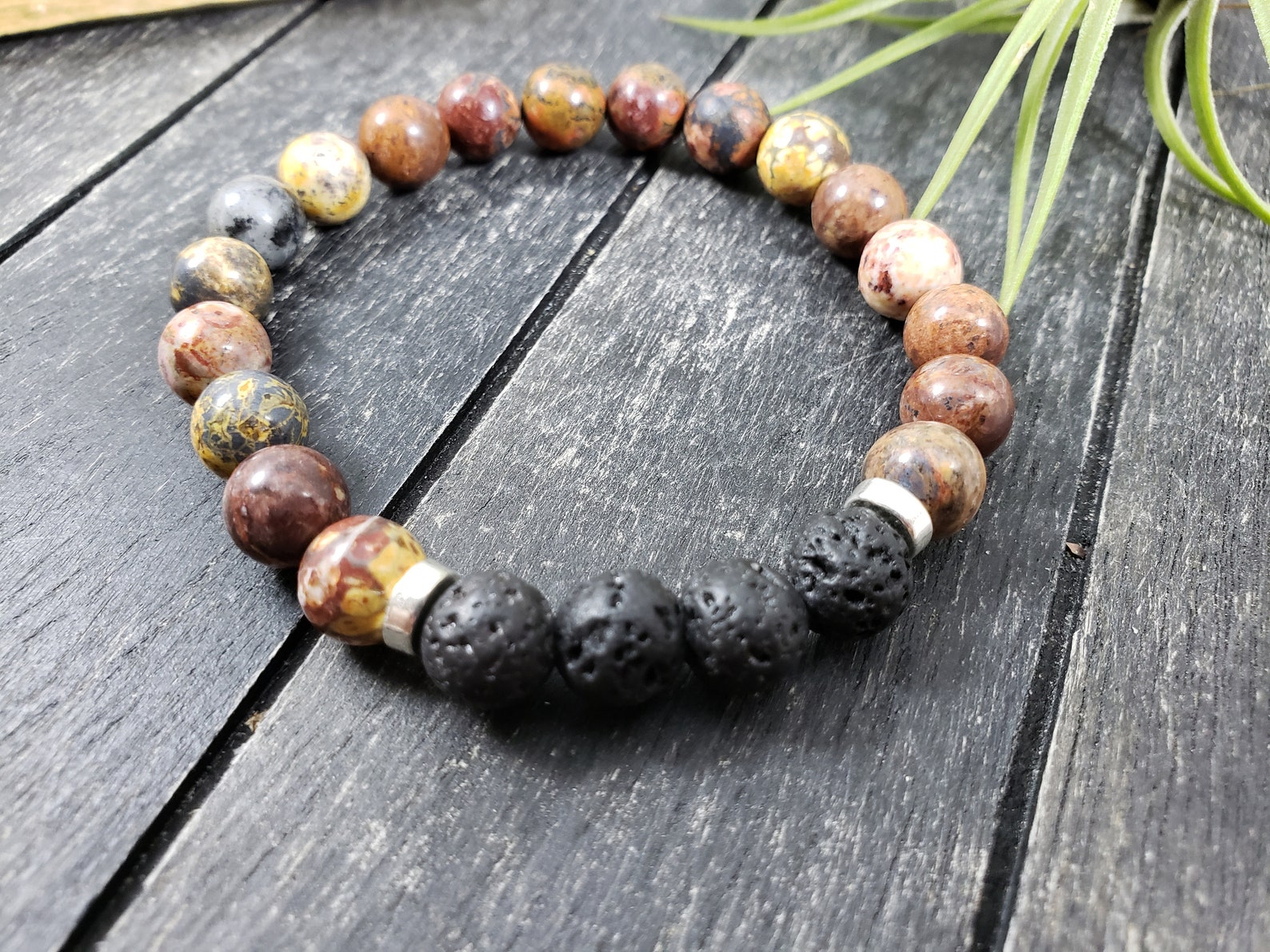 Leopard Jasper and Lava Stone Natural Essential Oil Diffuser - Etsy