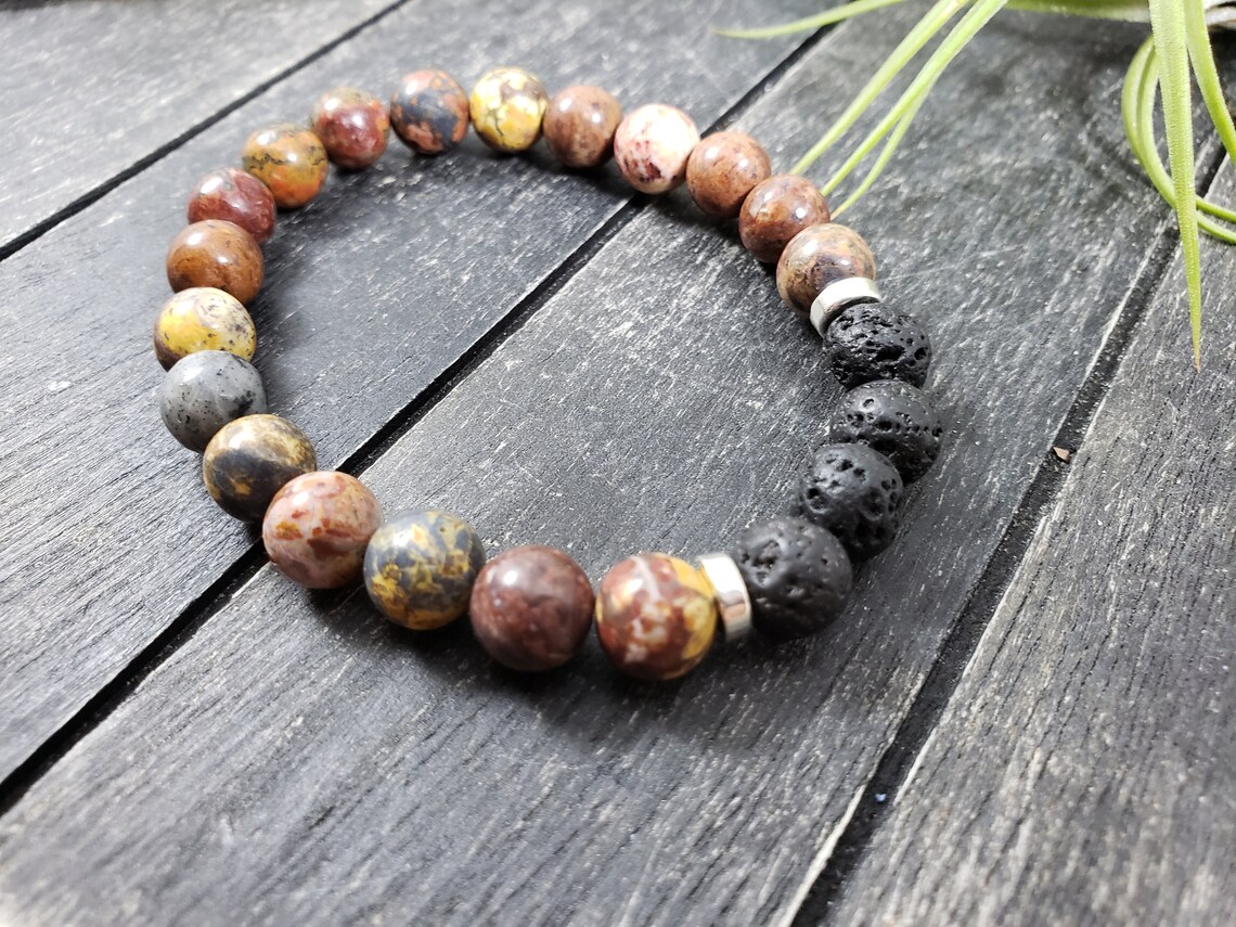 Leopard Jasper and Lava Stone Natural Essential Oil Diffuser - Etsy