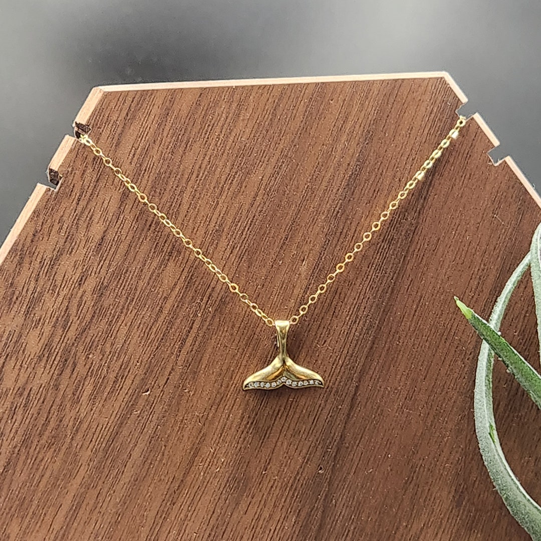 Mermaid Tail Necklace Whale Tail Necklace Gold, Fish Tail Necklace ...