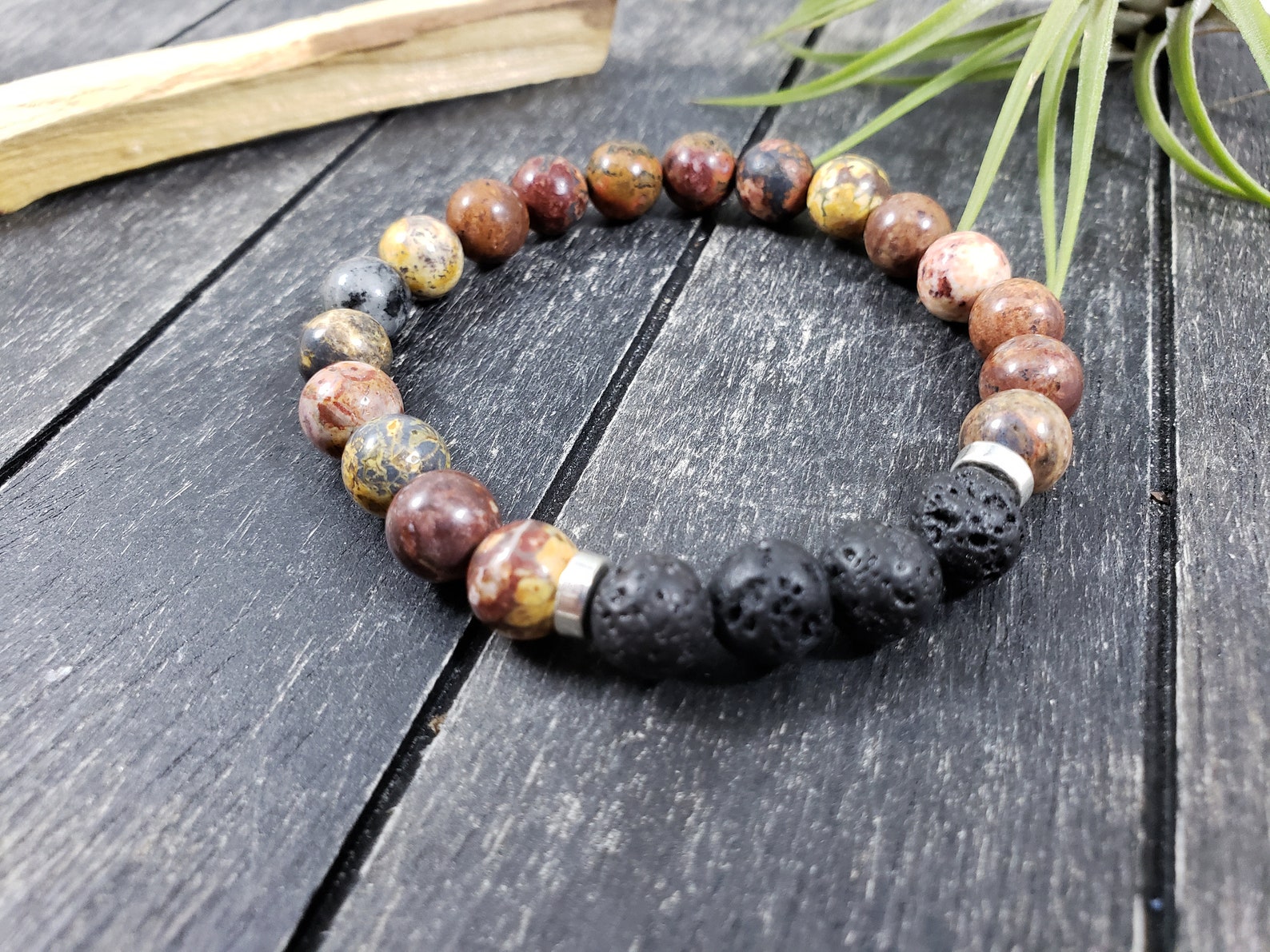 Leopard Jasper and Lava Stone Natural Essential Oil Diffuser - Etsy