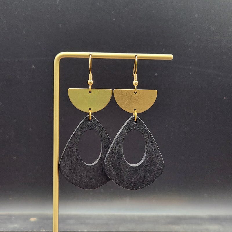 Wooden Earrings - Etsy