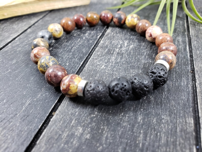 Leopard Jasper and Lava Stone Natural Essential Oil Diffuser - Etsy