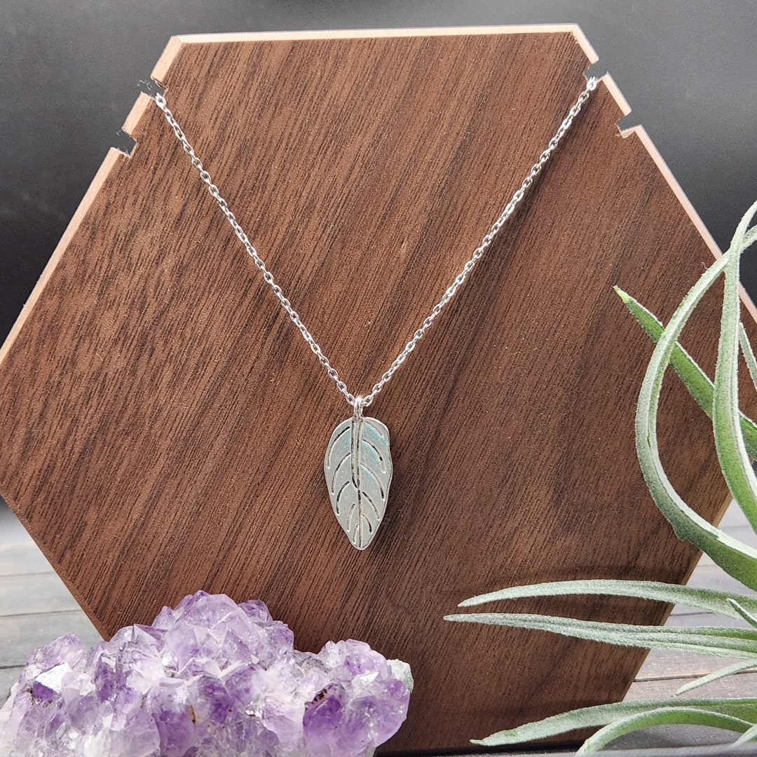 Silver Leaf Necklace Leaf Necklaces for Women, Leaf Necklace Silver ...