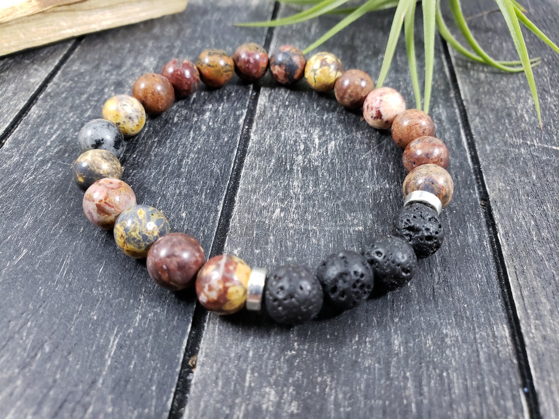 Leopard Jasper and Lava Stone Natural Essential Oil Diffuser - Etsy