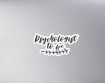 Floral Psi Symbol School Psychologist Sticker Psychologist Sticker Pink ...