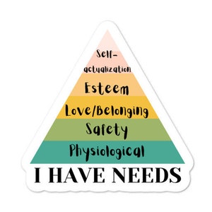 I Have Needs Maslow's Hierarchy of Needs Psychology Bubble-free ...