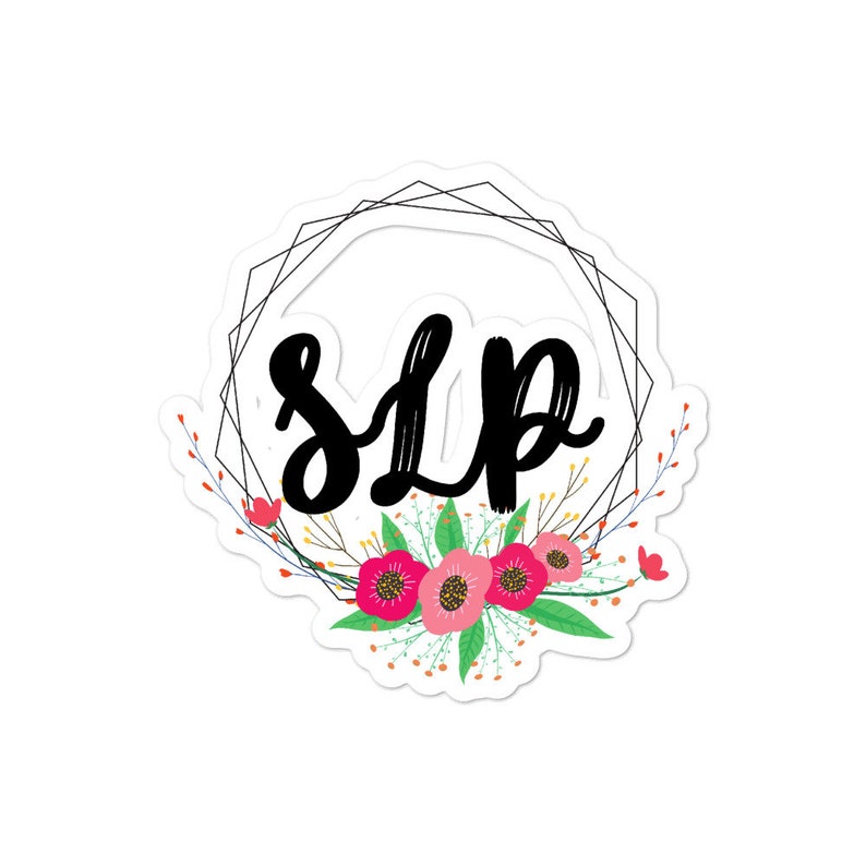 SLP Speech Therapist Floral Speech Pathology Bubble-free - Etsy