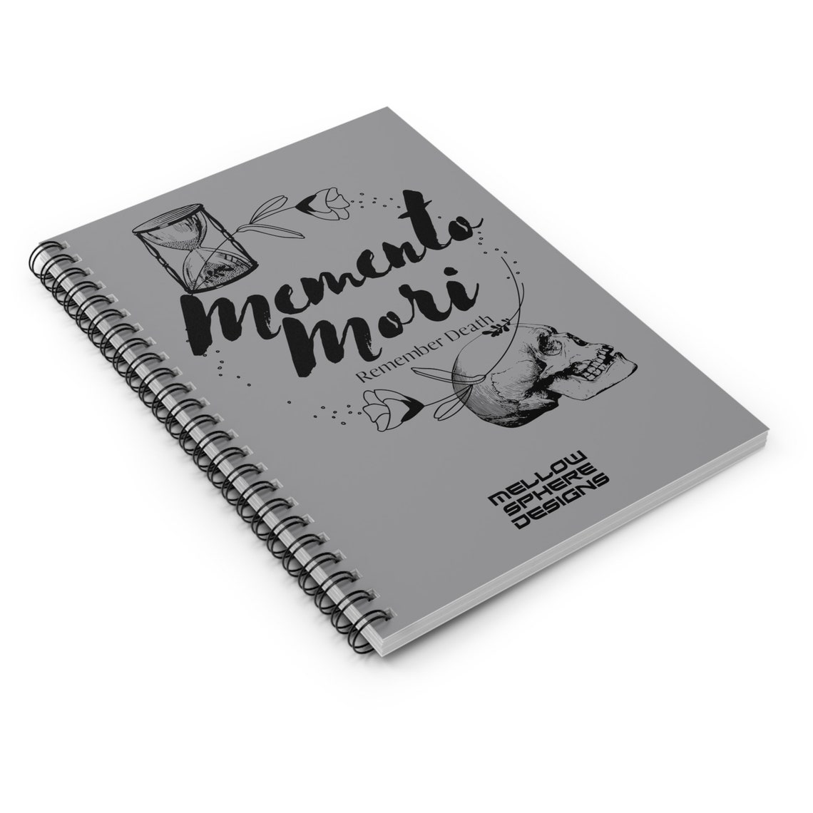 Remember Death Memento Mori Spiral Notebook Ruled Line - Etsy
