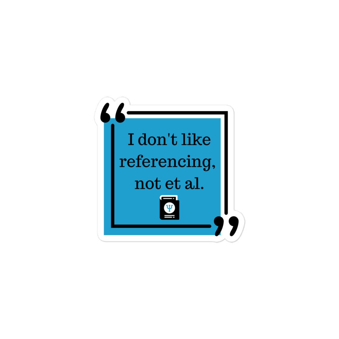 Psychology APA Reference Et Al Joke Gift Bubble-free Stickers - Etsy