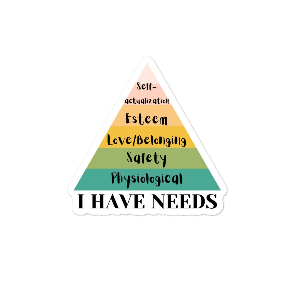 I Have Needs Maslow's Hierarchy of Needs Psychology - Etsy