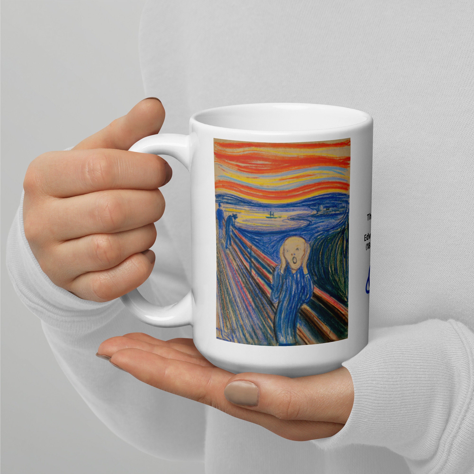 The Scream 1895 Edvard Munch Artwork Glossy White Mug - Etsy