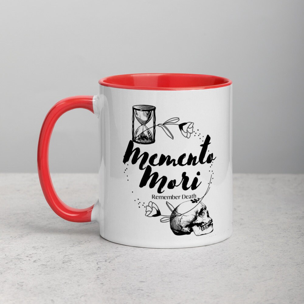 Remember Death Memento Mori Mug With Color Inside - Etsy