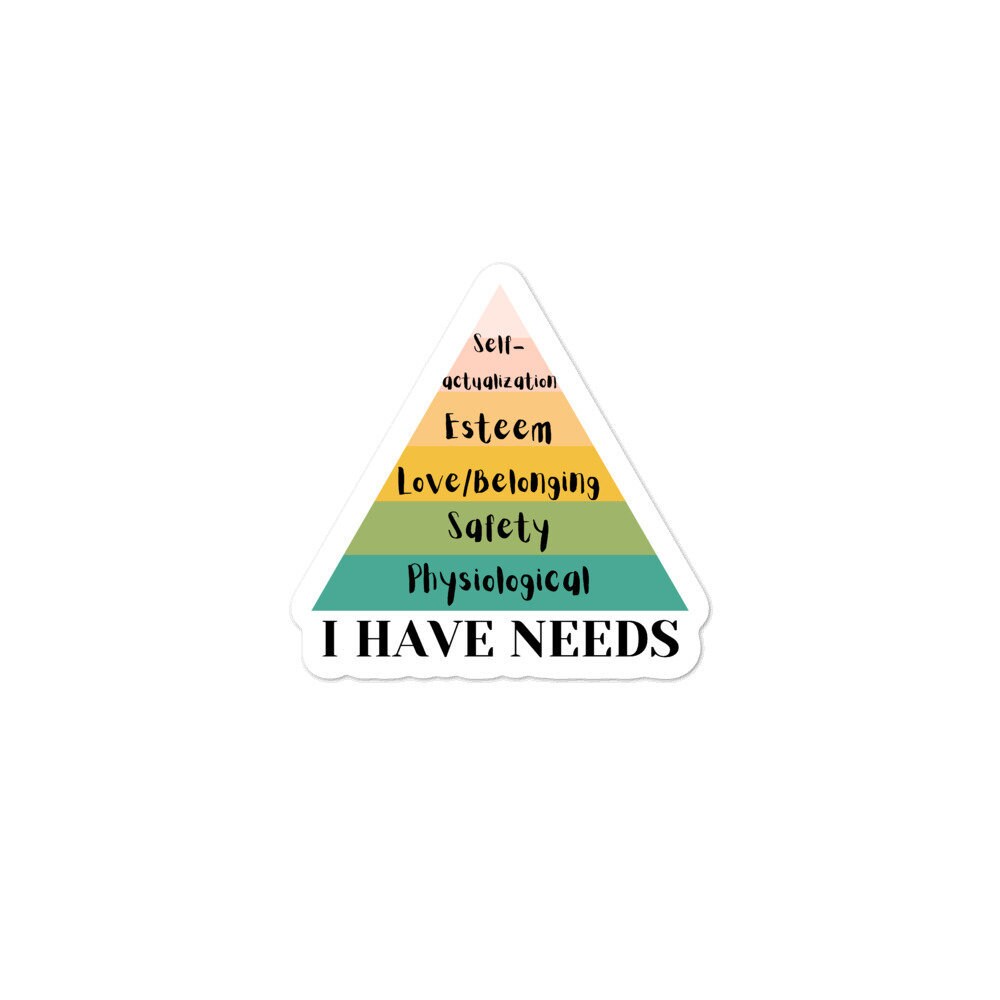 I Have Needs Maslow's Hierarchy of Needs Psychology - Etsy