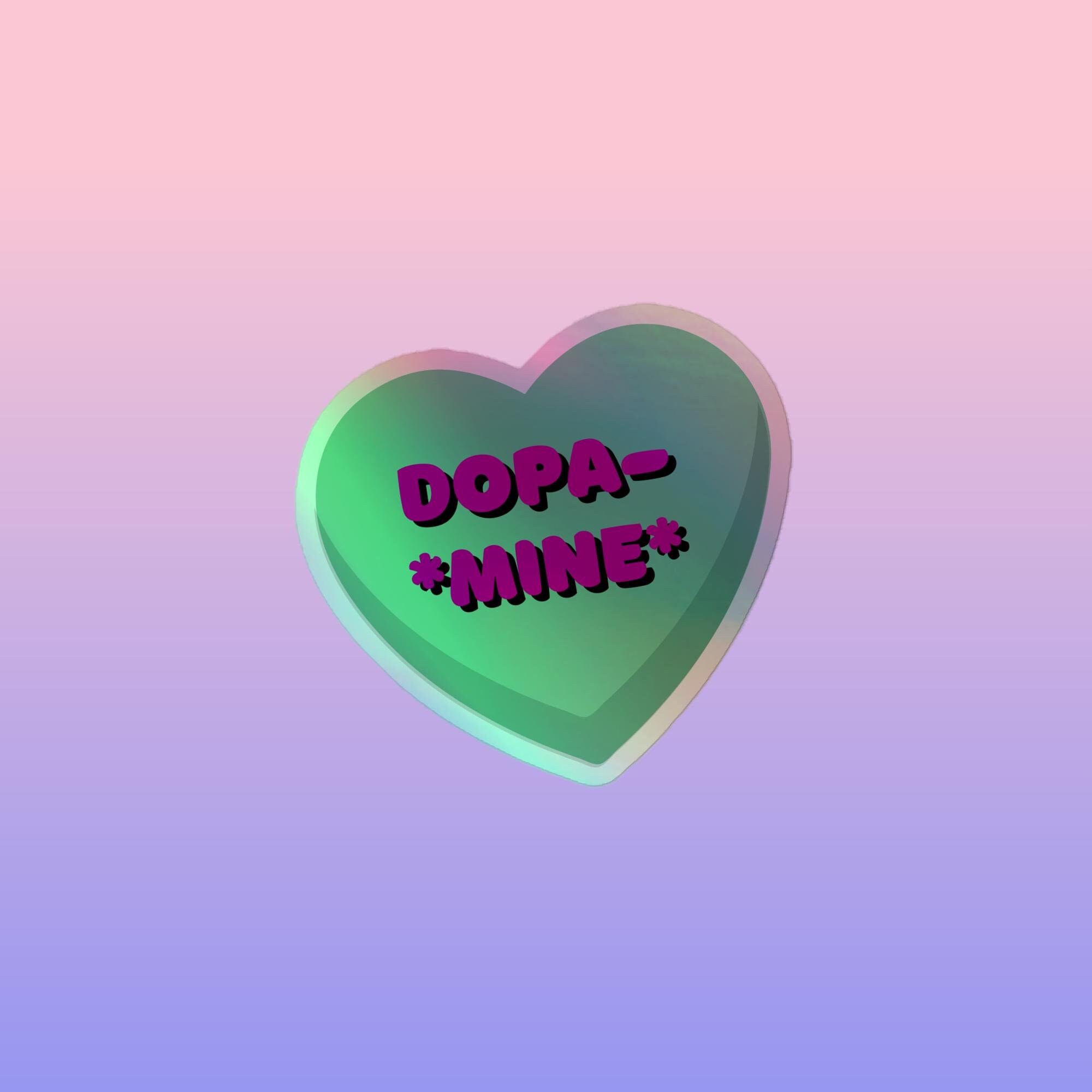 Dopamine Candy Heart Valentine's Day Holographic Stickers - Etsy