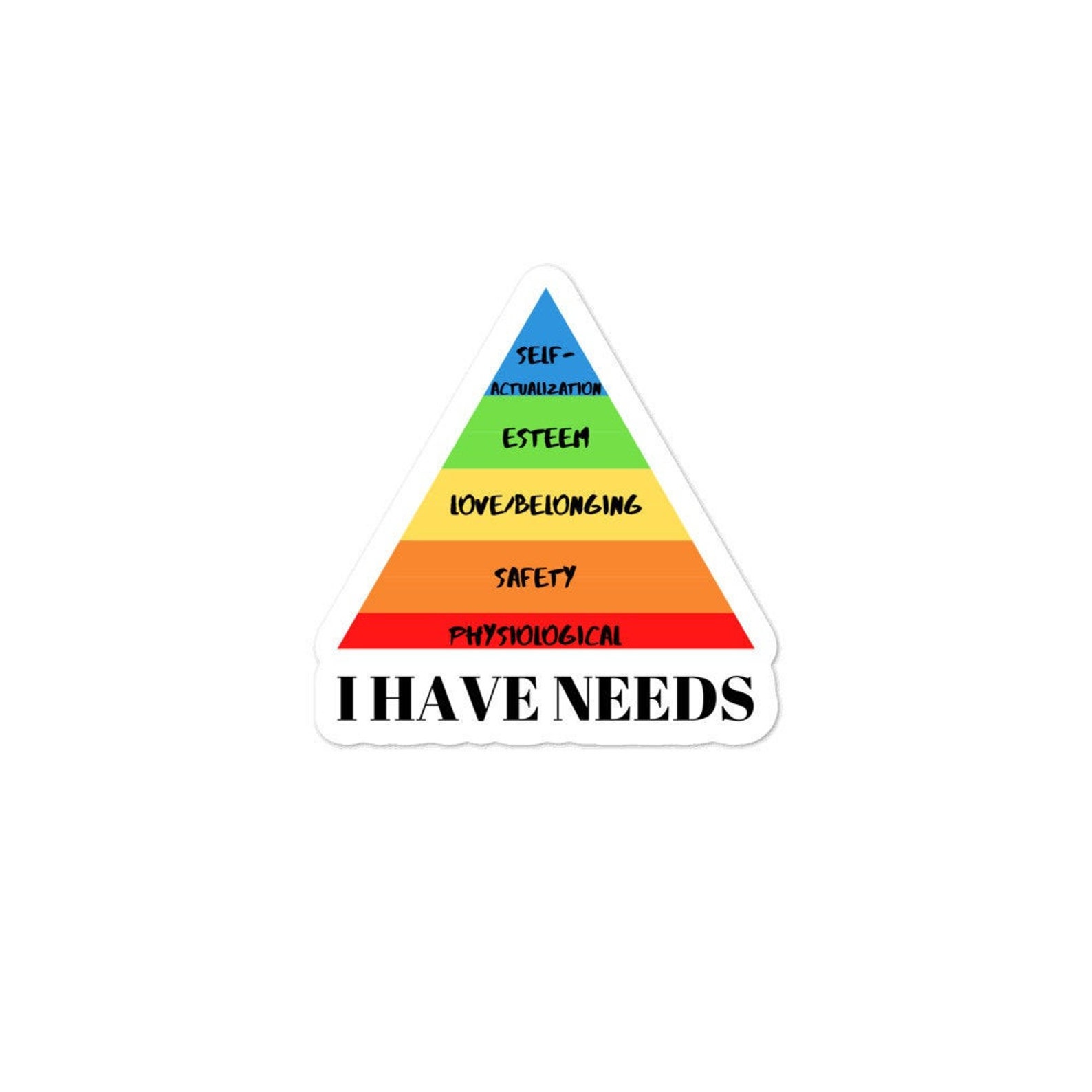 I Have Needs Maslow's Hierarchy of Needs Psychology Bubble-free ...