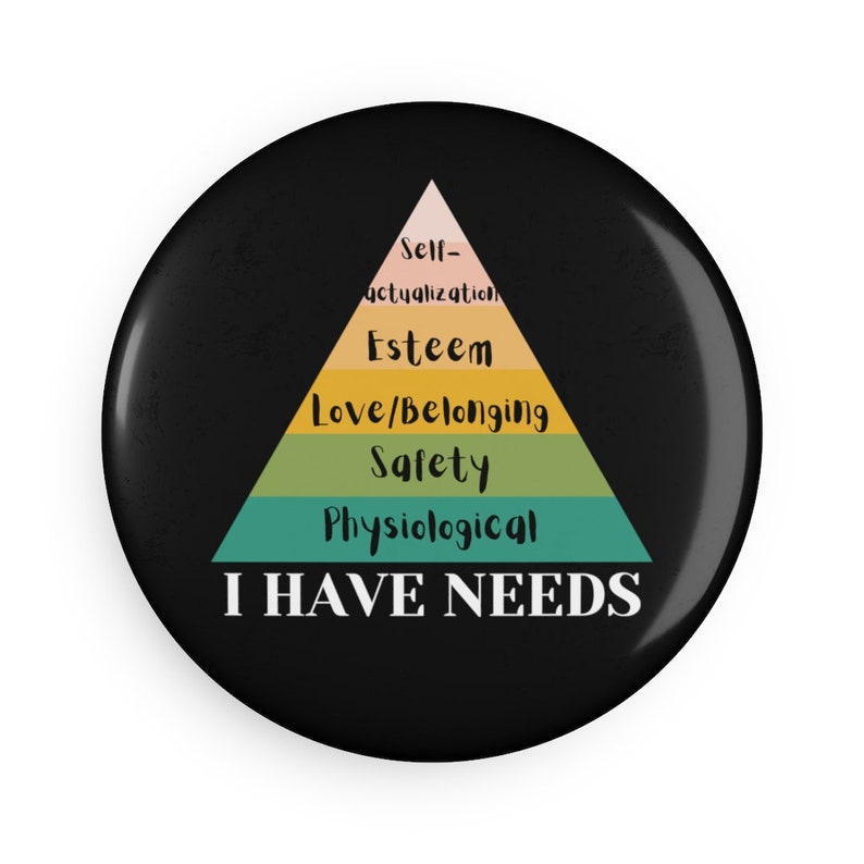 I Have Needs Maslow's Hierarchy of Needs Psychology Round Magnet 1 & 10 ...