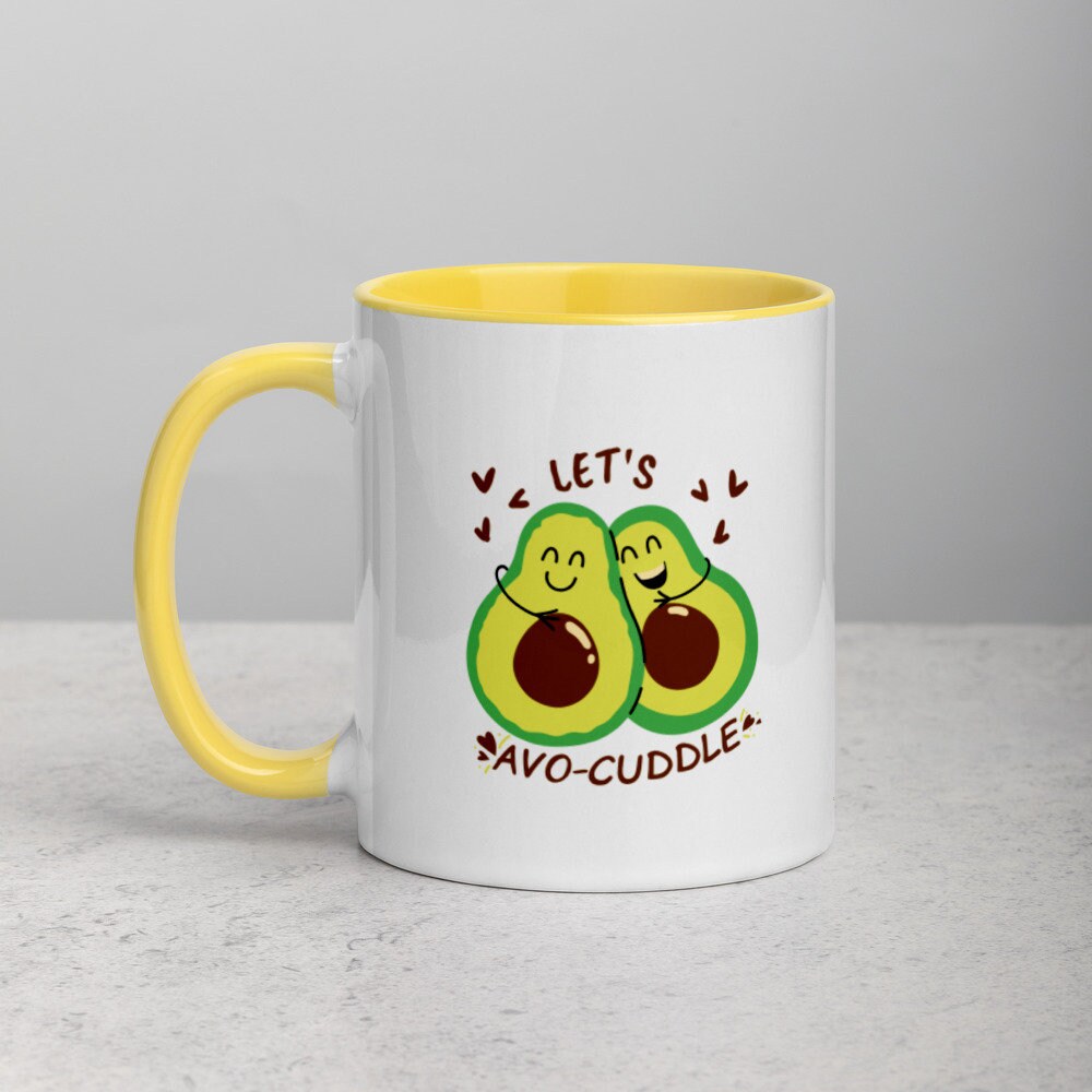 Let's Avo-cuddle Avocado Valentine's Day Gift Mug With - Etsy