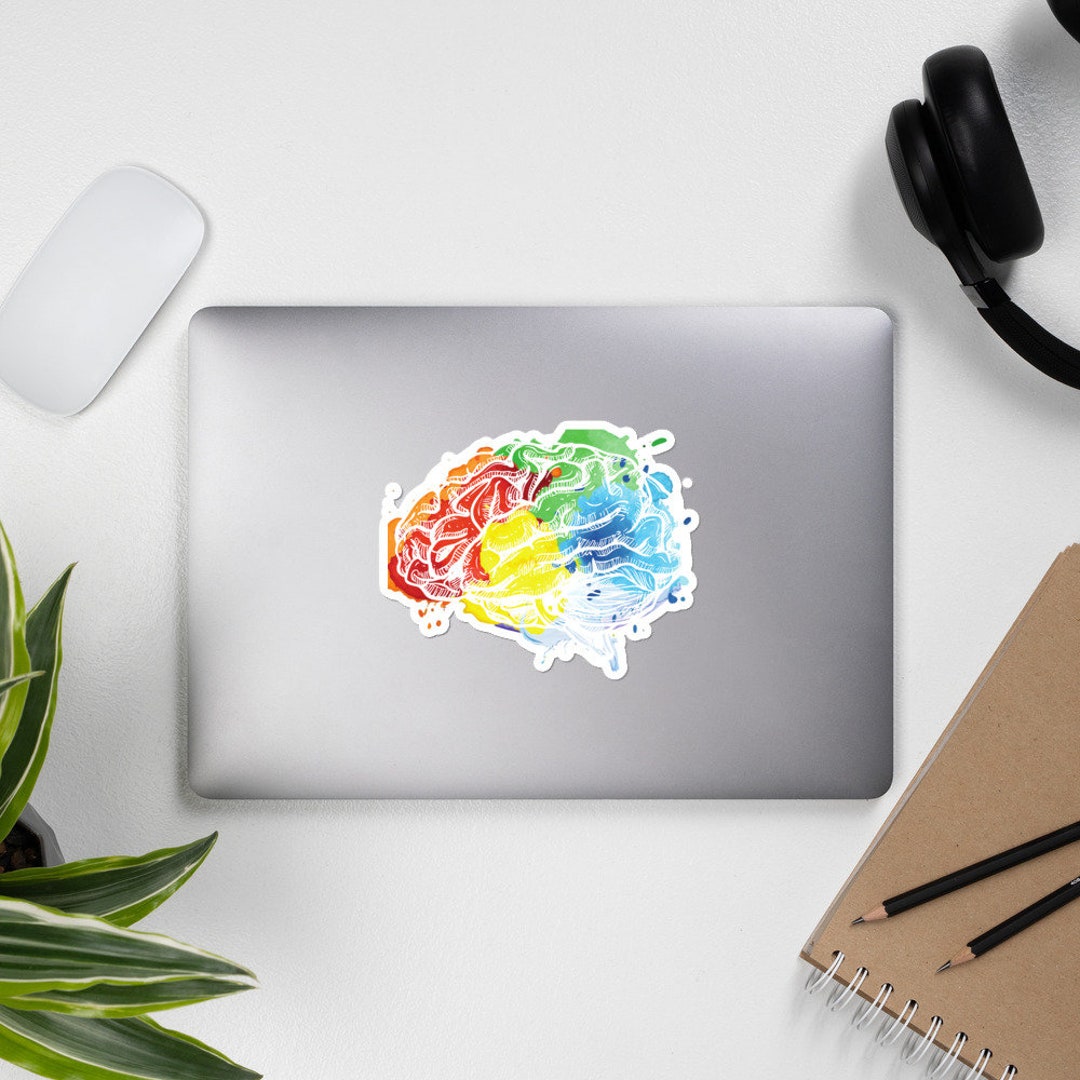 Brain Water Color Psychology Neuroscience Bubble-free Stickers - Etsy