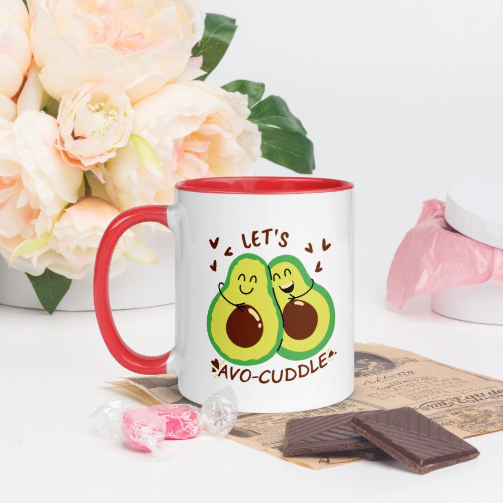 Let's Avo-cuddle Avocado Valentine's Day Gift Mug With - Etsy