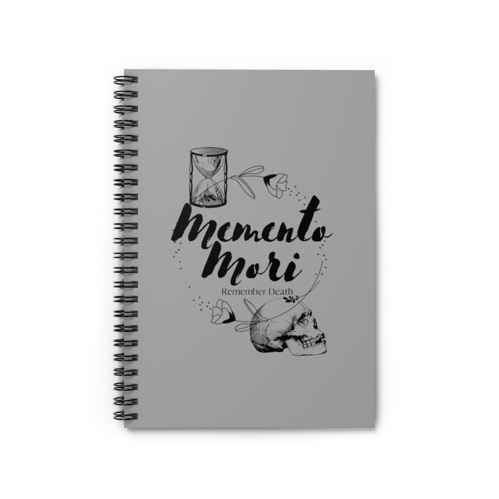 Remember Death Memento Mori Spiral Notebook Ruled Line | Etsy