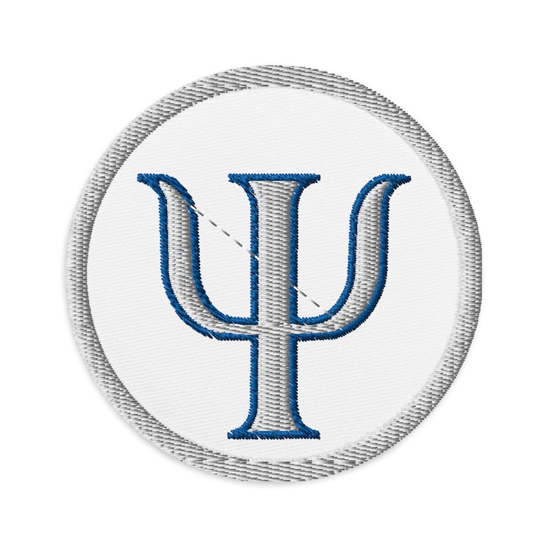 Psi Symbol Psychology Blue Embroidered Patches - Etsy