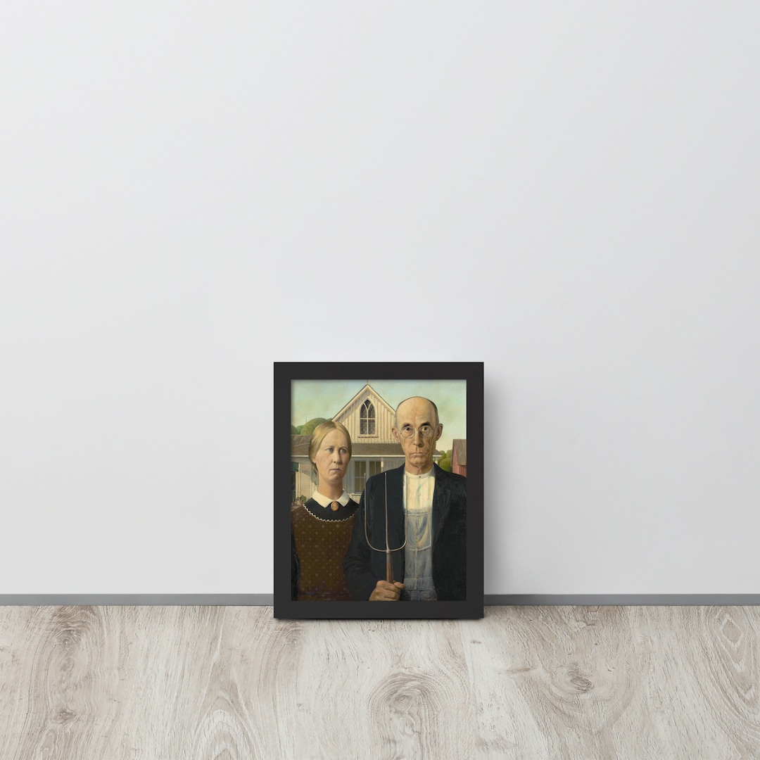 American Gothic (1930) Grant Wood Artwork Framed Poster - Etsy