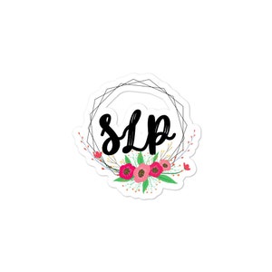 SLP Speech Therapist Floral Speech Pathology Bubble-free Stickers - Etsy