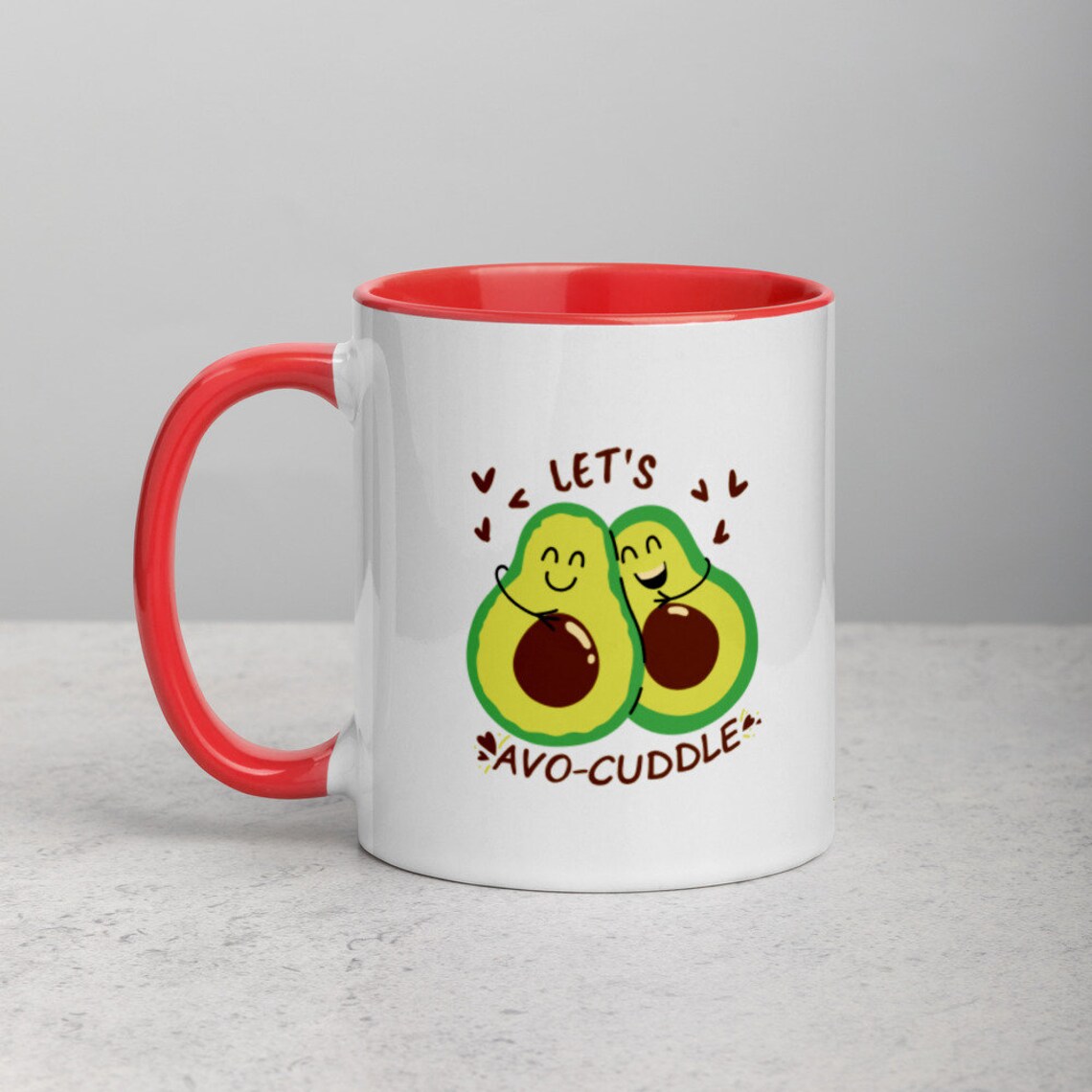 Let's Avo-cuddle Avocado Valentine's Day Gift Mug With - Etsy
