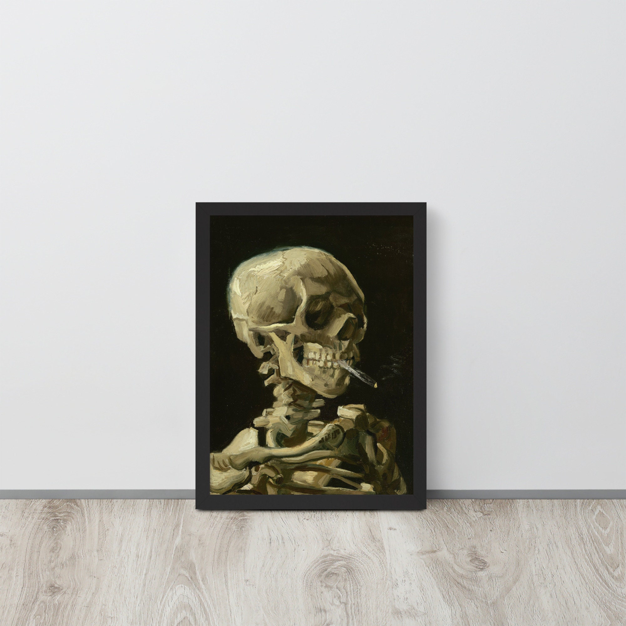 Head of A Skeleton With A Burning Cigarette Vincent Van Gogh - Etsy