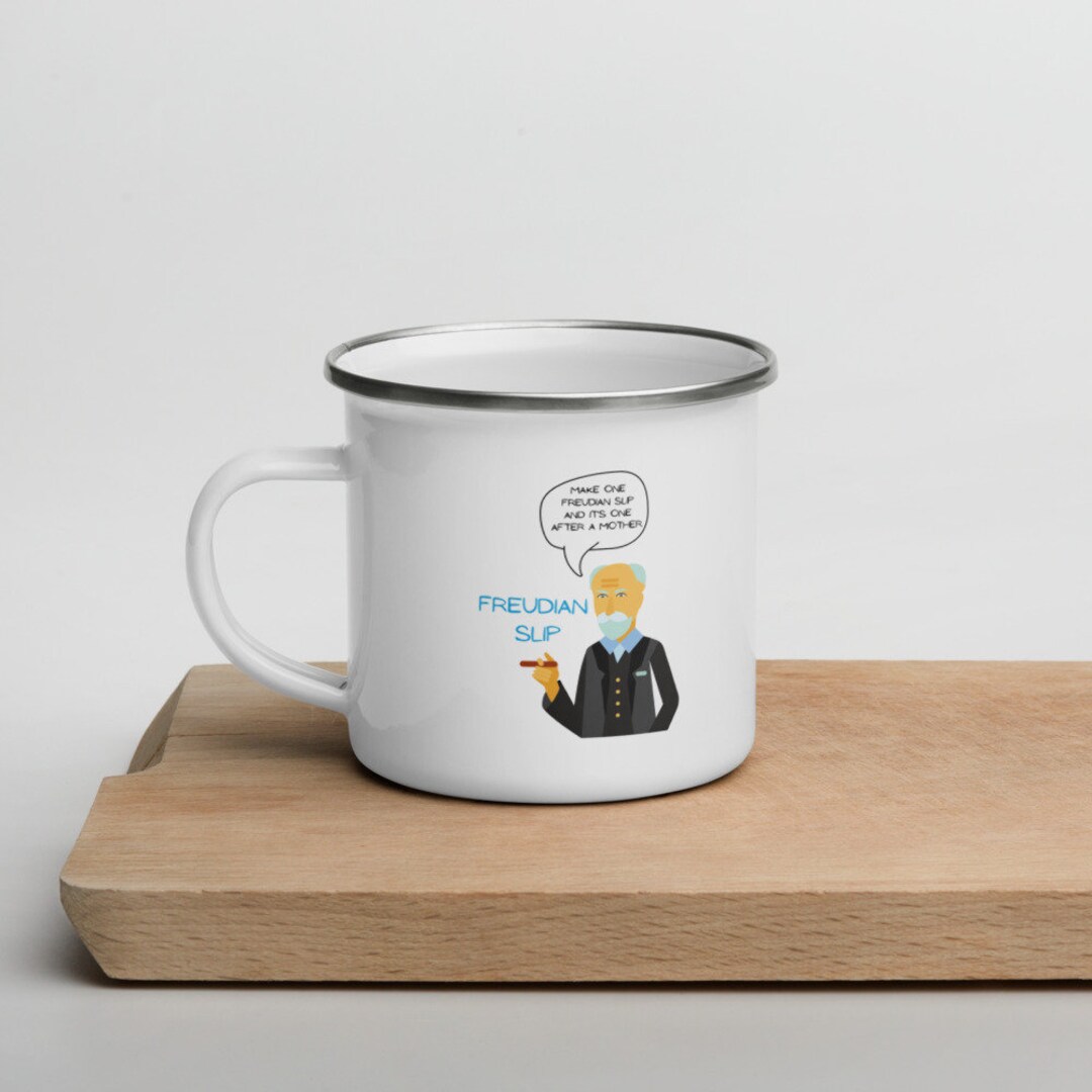 Freudian Slip Psychology Joke Parapraxis Enamel Mug - Etsy Canada