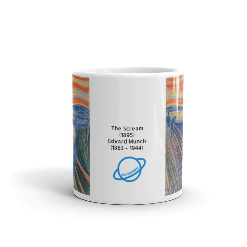 The Scream 1895 Edvard Munch Artwork Glossy White Mug - Etsy