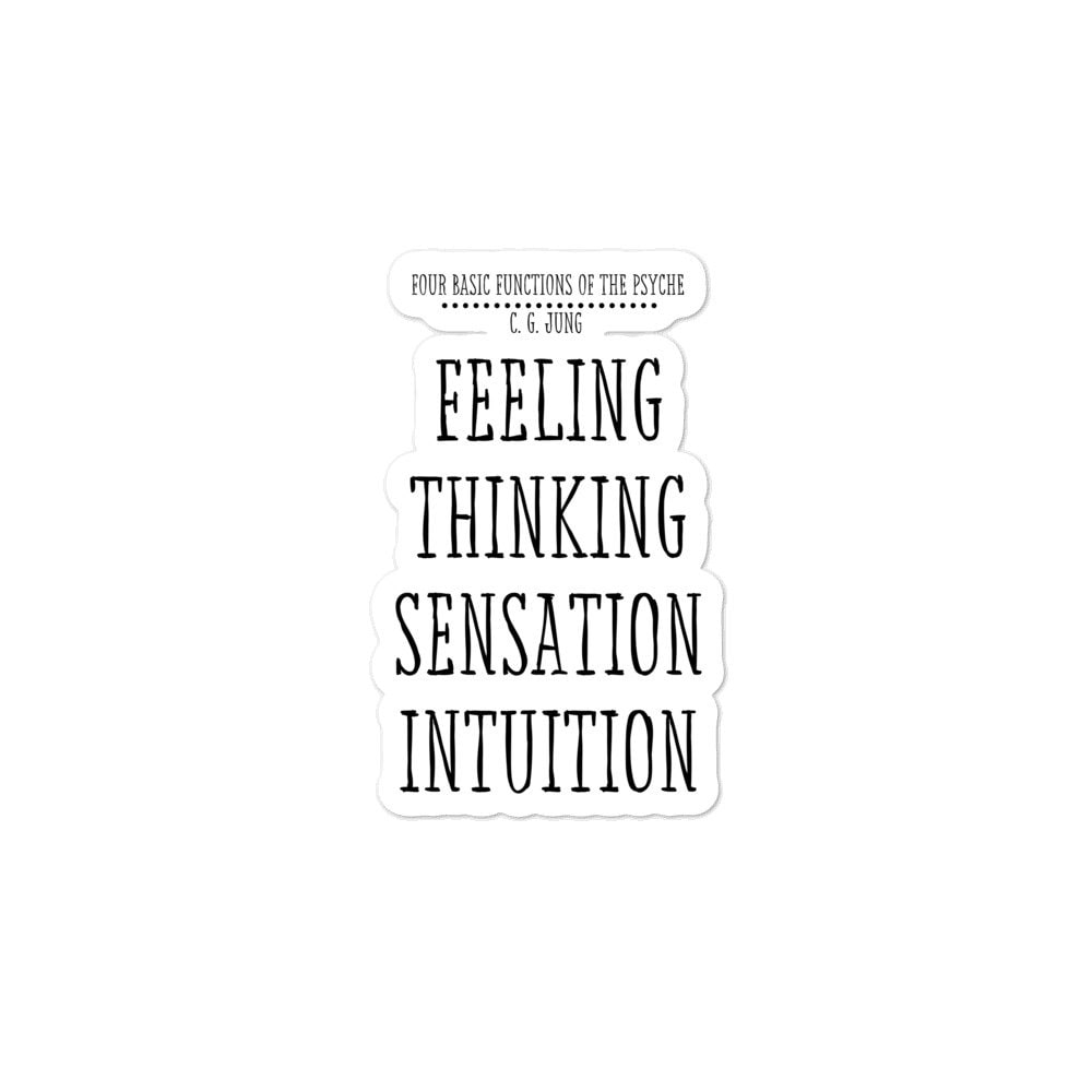 Carl Jung Four Basic Functions of the Psyche Psychology Bubble-free ...