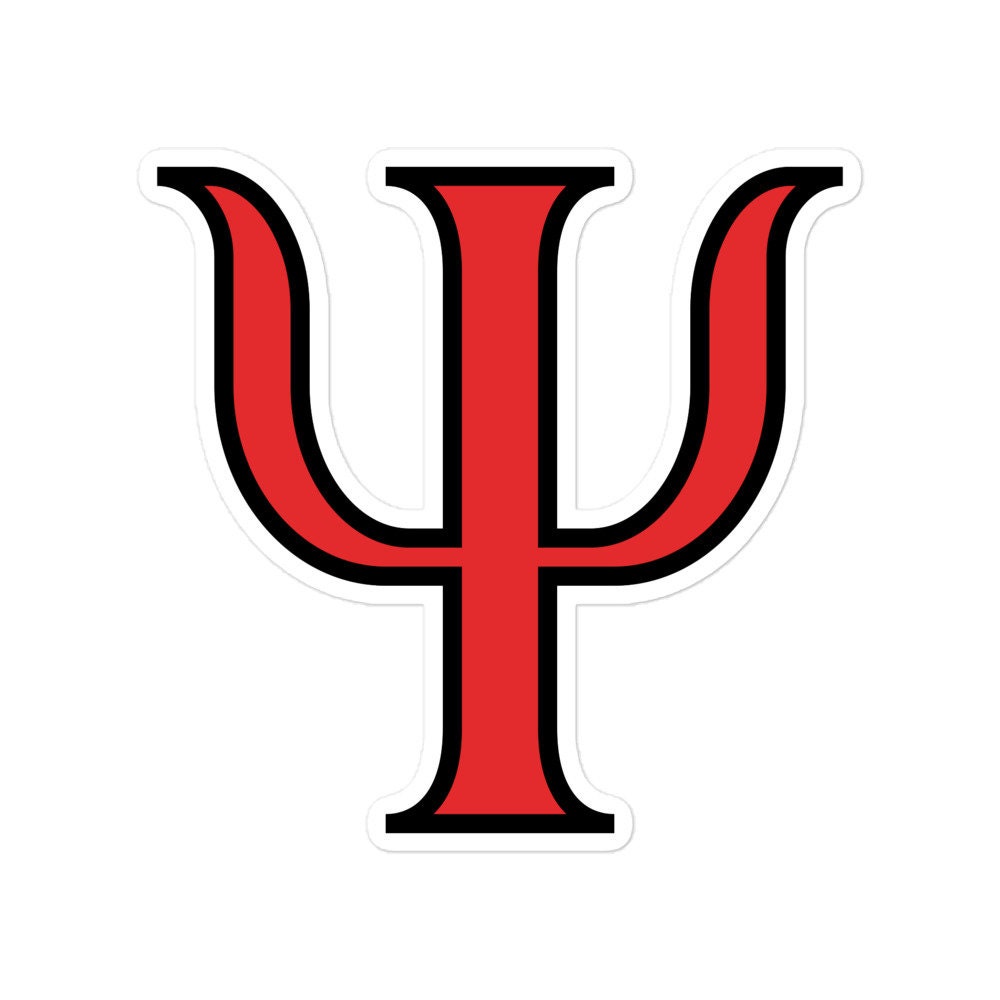 Psi Symbol Psychology Red and Black Gift Bubble-free Stickers - Etsy