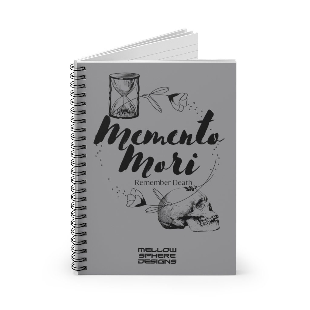 Remember Death Memento Mori Spiral Notebook Ruled Line - Etsy