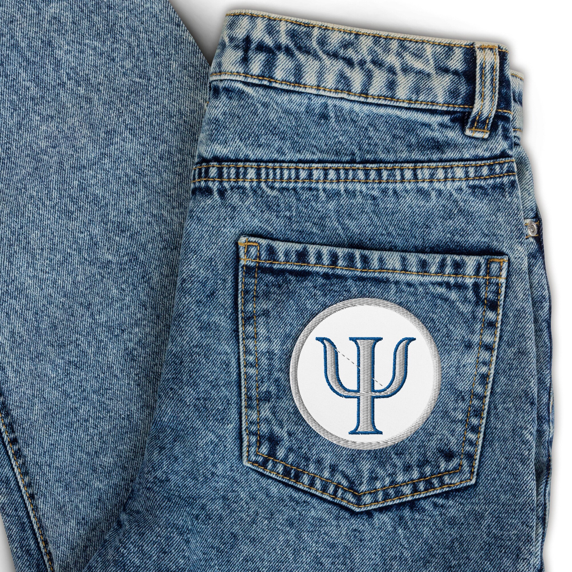 Psi Symbol Psychology Blue Embroidered Patches - Etsy