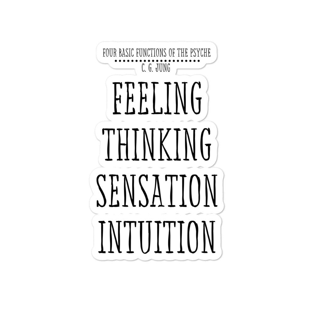 Carl Jung Four Basic Functions of the Psyche Psychology Bubble-free ...