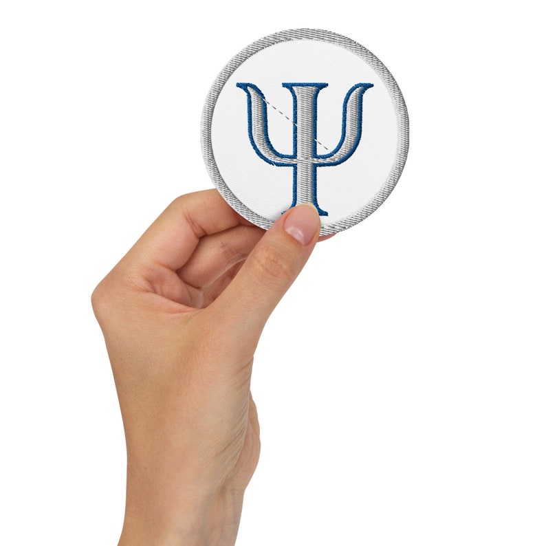 Psi Symbol Psychology Blue Embroidered Patches - Etsy