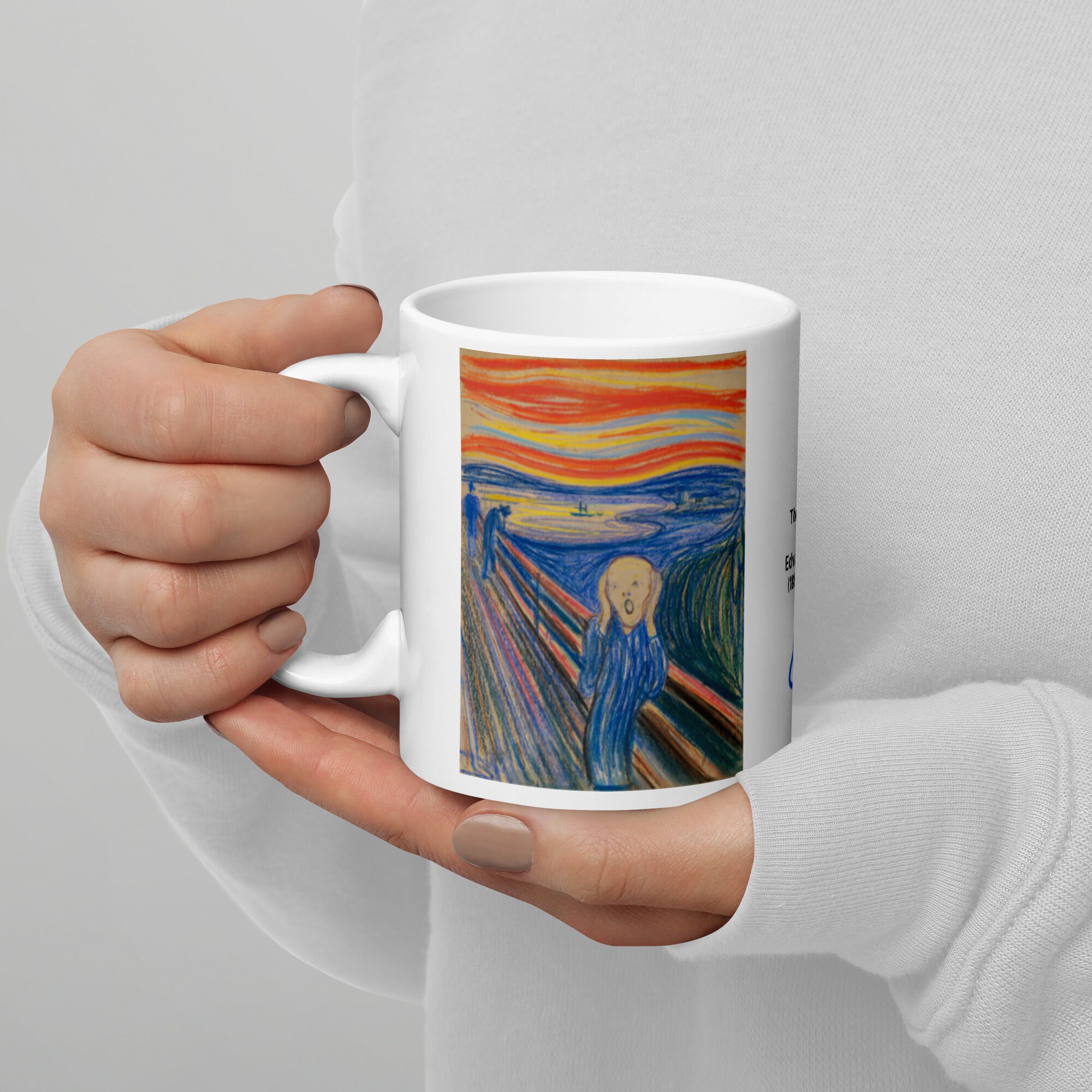 The Scream 1895 Edvard Munch Artwork Glossy White Mug - Etsy