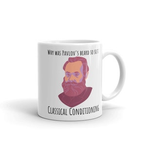 Ivan Pavlov's Beard Classical Conditioning Jokes Psychology Gift White ...